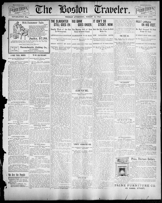 The Boston Traveler. August 11, 1896 - Digital Commonwealth