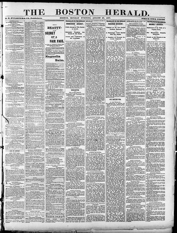 The Boston Herald. August 27, 1877 - Digital Commonwealth