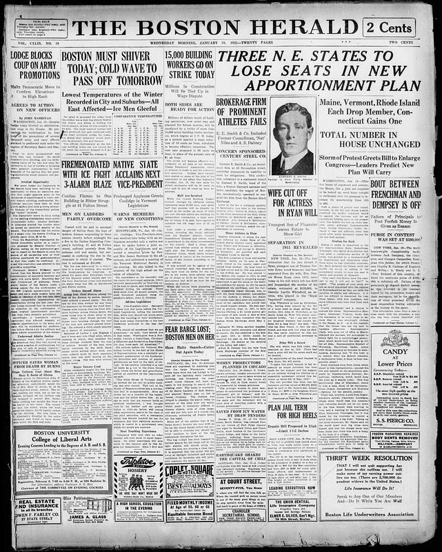 Boston Herald. January 19, 1921 - Digital Commonwealth