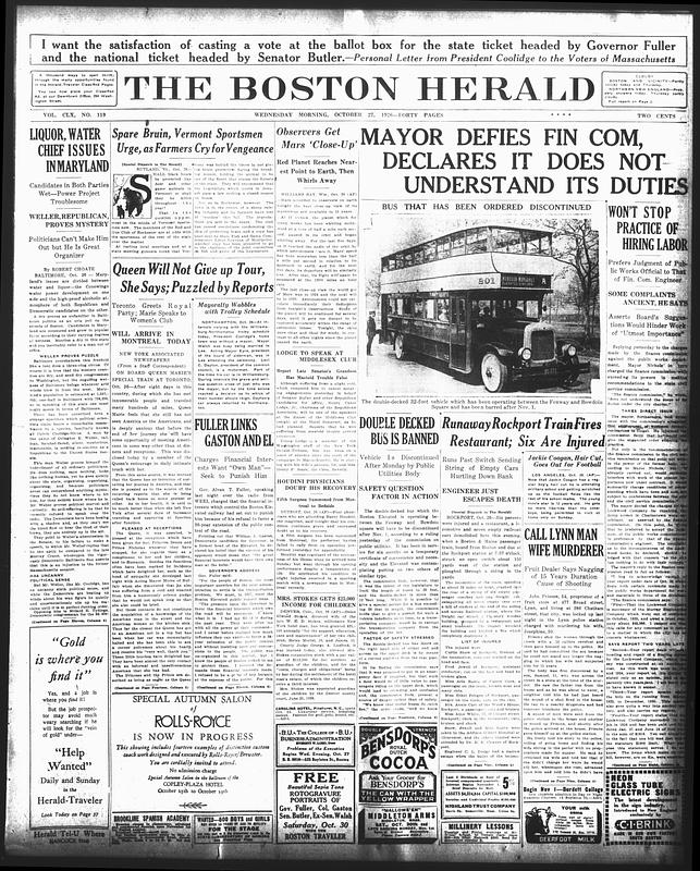 Boston Herald. October 27, 1926 - Digital Commonwealth