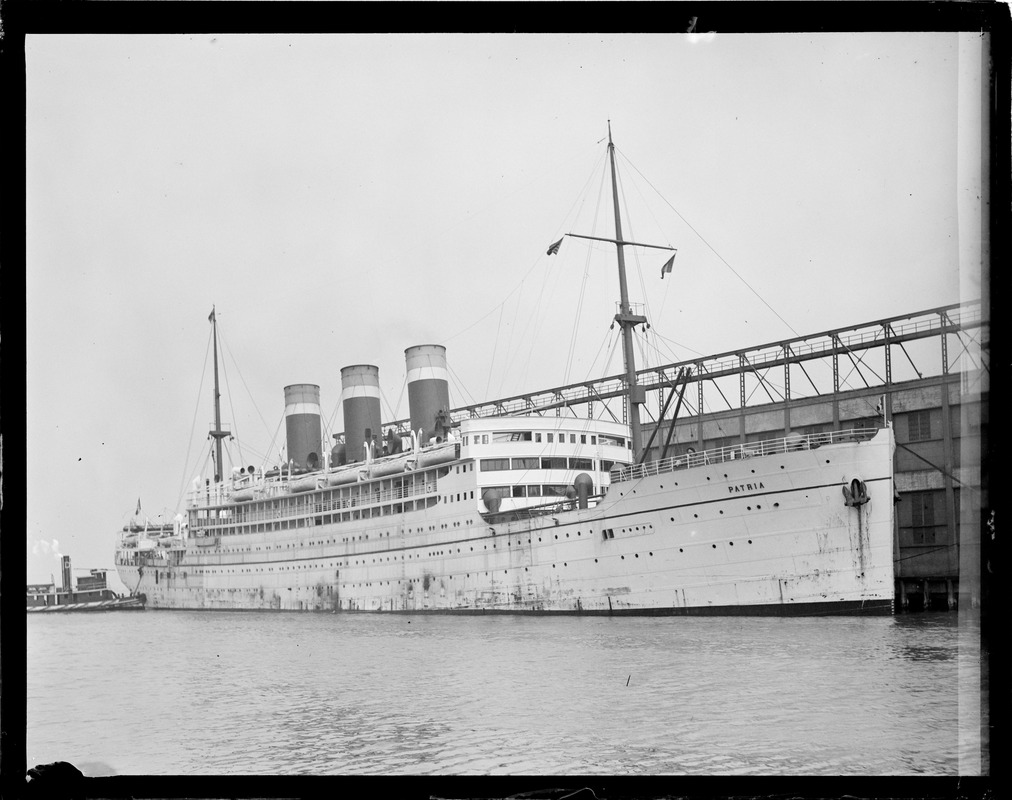 Steamship SS Patria, East Boston. (More likely at Commonwealth Pier No ...