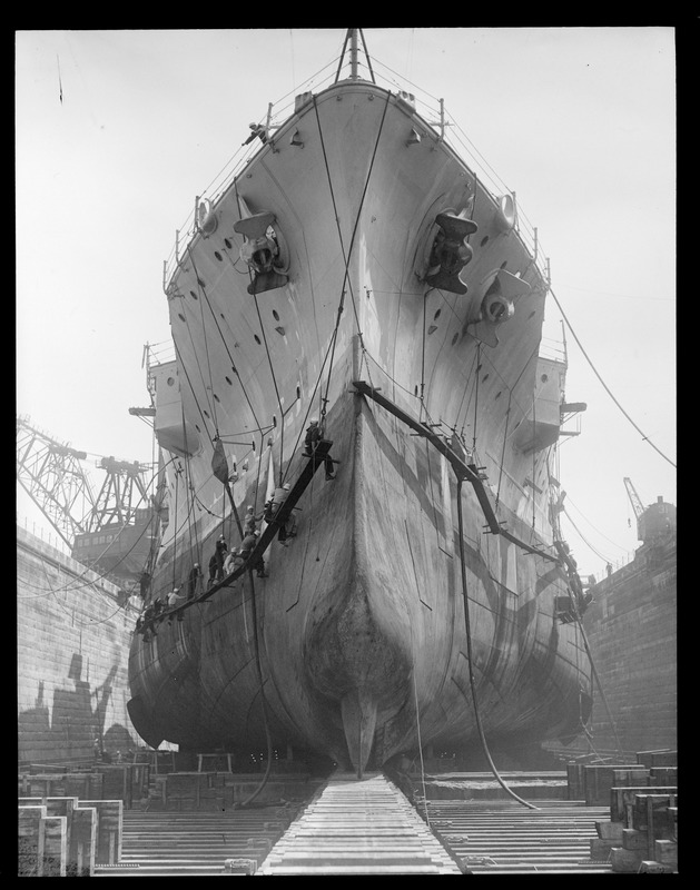 USS Utah in South Boston drydock - Digital Commonwealth