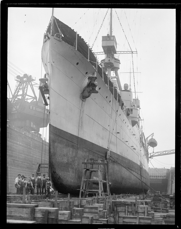 USS Raleigh in drydock - South Boston - Digital Commonwealth