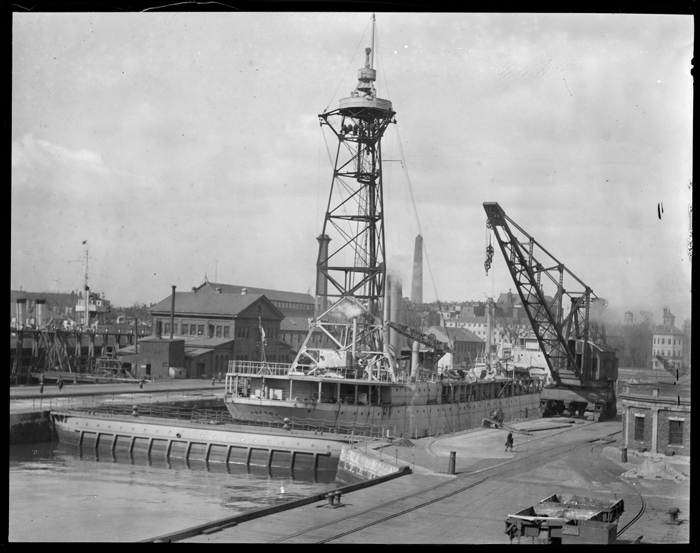 USS Patoka in dry dock at Navy Yard - Digital Commonwealth