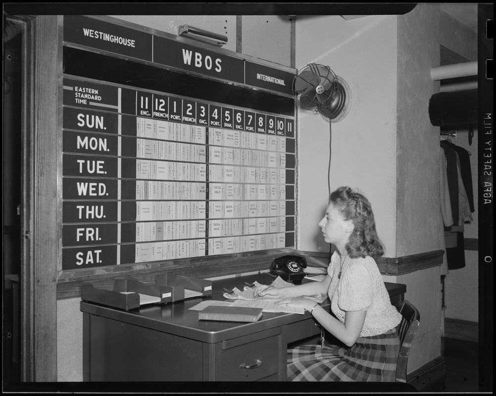 WBOS program board - Digital Commonwealth