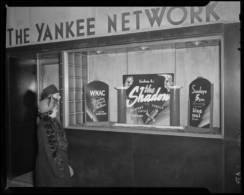 WNAC window display The Shadow - Digital Commonwealth