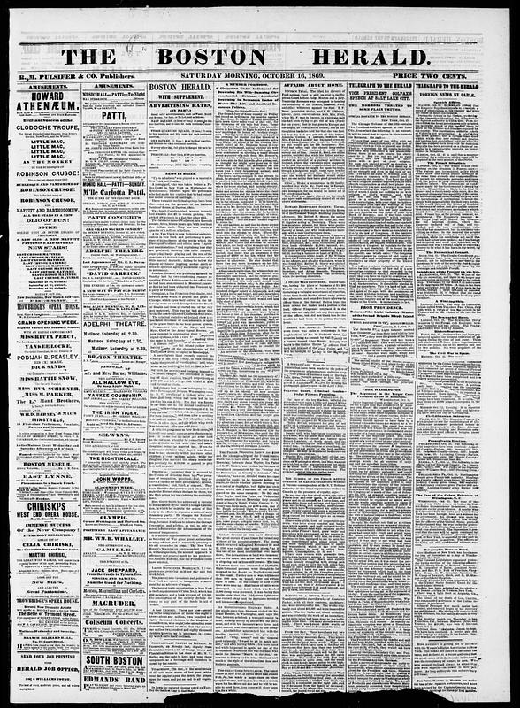 The Boston Herald. October 16, 1869 - Digital Commonwealth