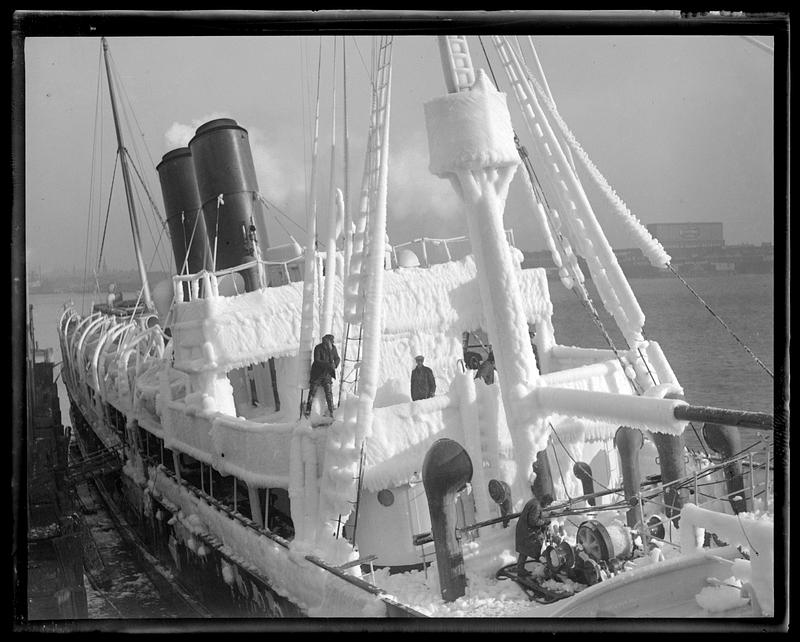 SS Prince George returning from Yarmouth Nova Scotia covered in ice ...