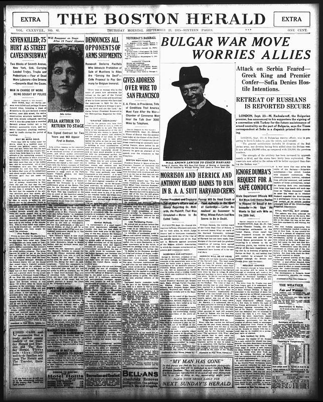 The Boston Herald. September 23, 1915 - Digital Commonwealth