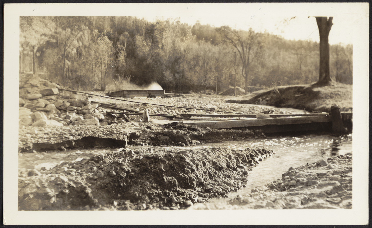 Close-up of damaged bridge - Digital Commonwealth