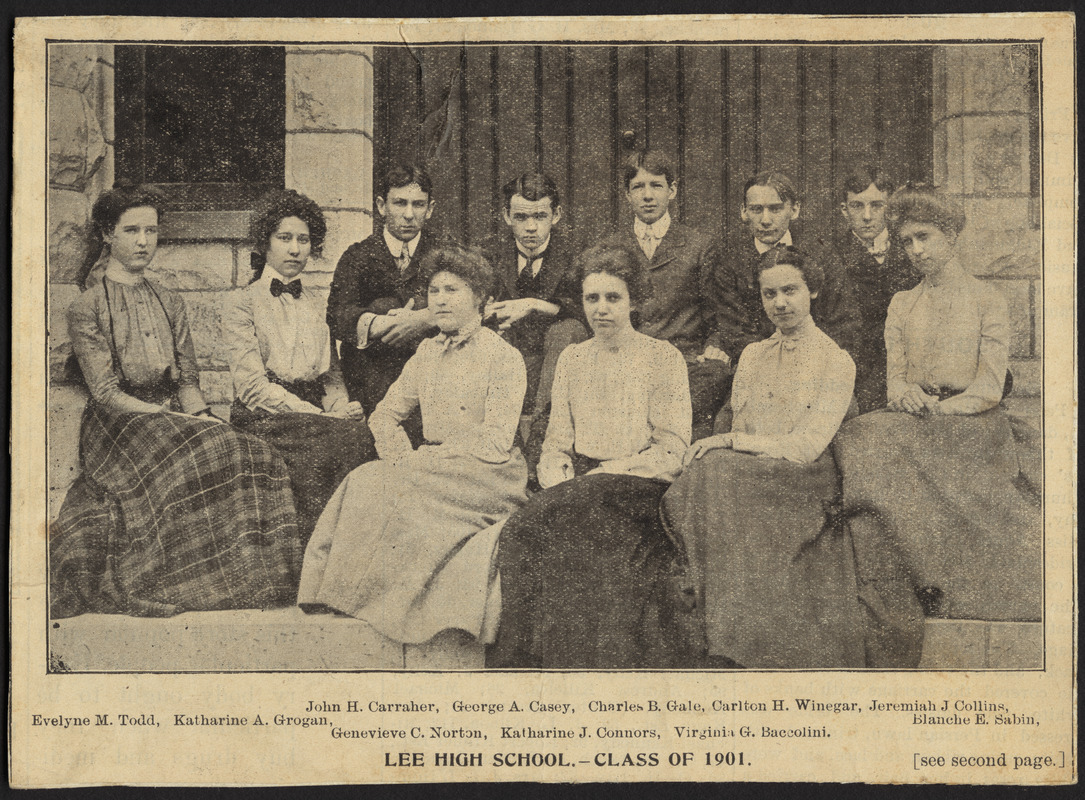 Lee High School (Hyde School) class of 1901 - Digital Commonwealth