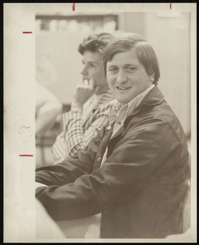Betty Leahy on left, Richard Biasin on right - Digital Commonwealth