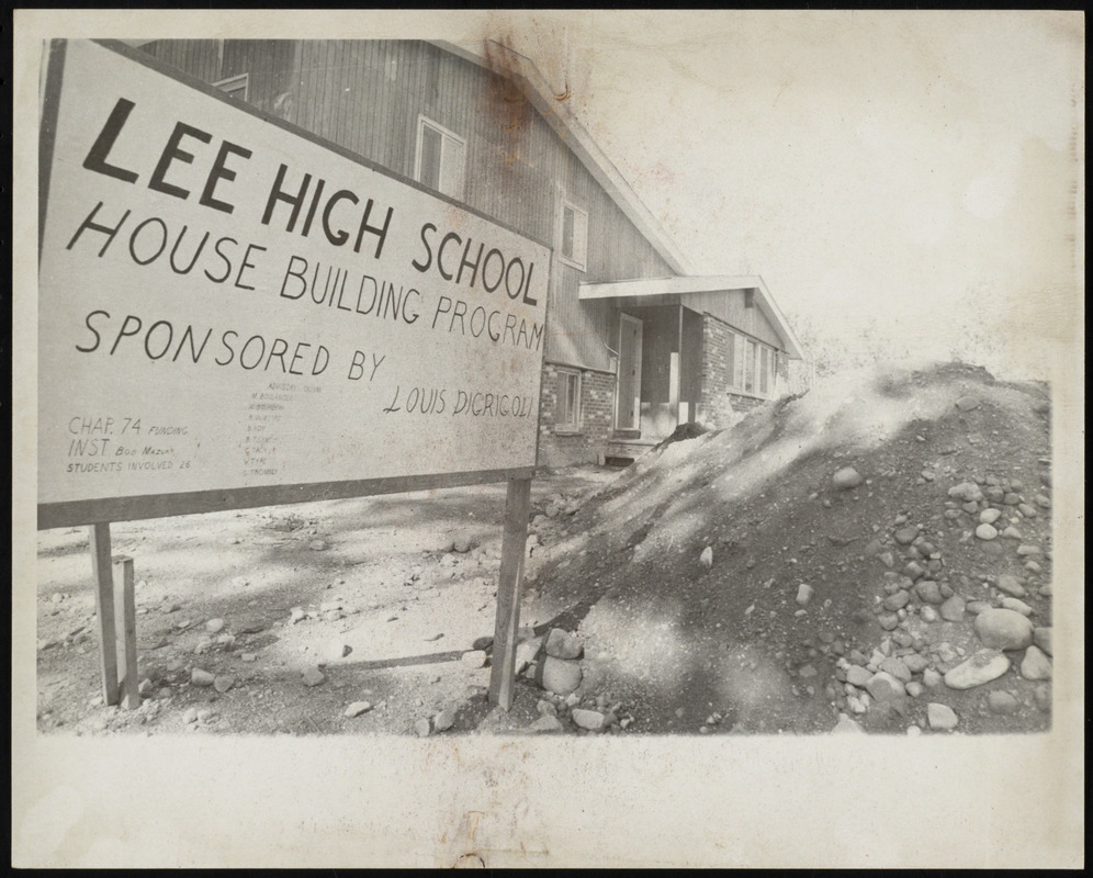 House built on Rt. 20, E. Lee by Lee High School House Building program ...