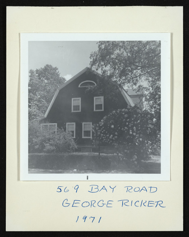 569 Bay Road, George Ricker, 1971 - Digital Commonwealth