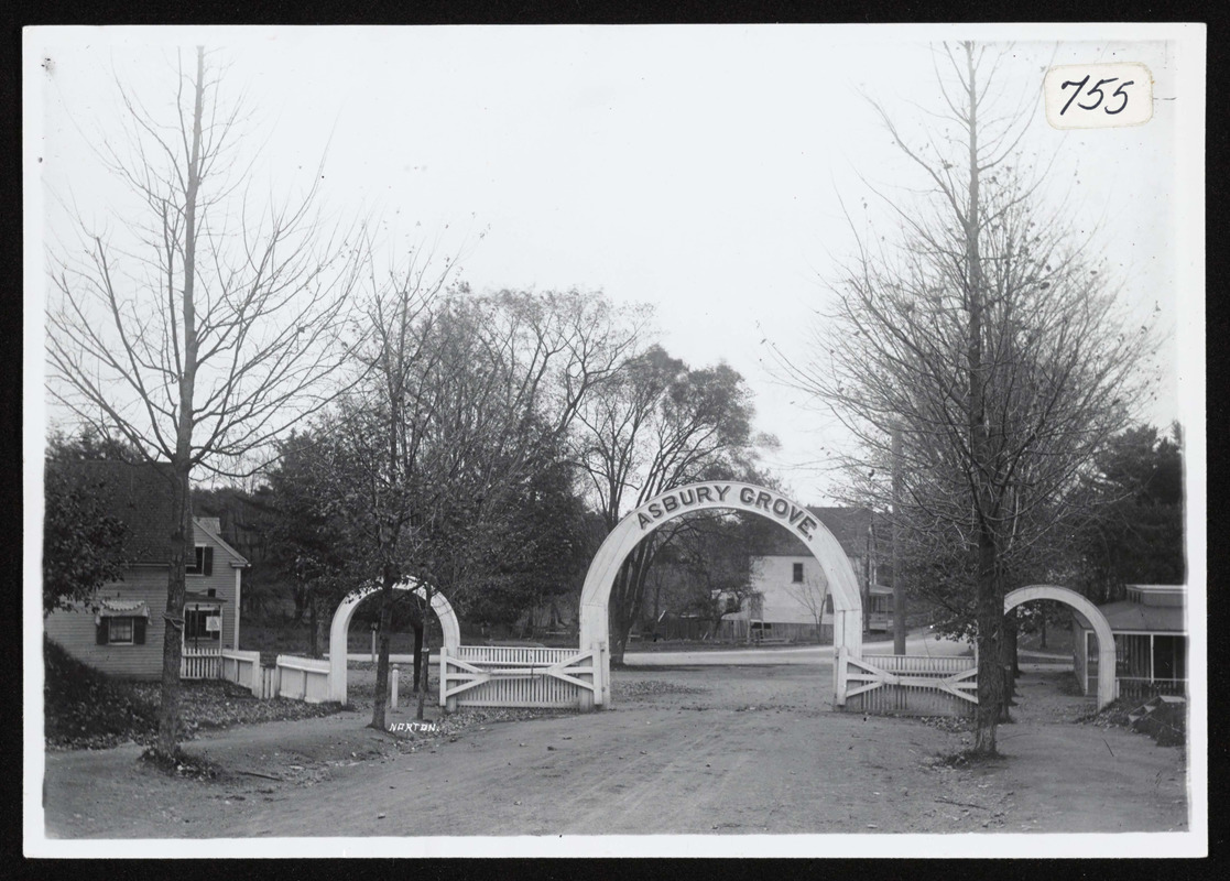 Entrance Gate to Asbury Grove, So. Hamilton, Mass., showing early ...