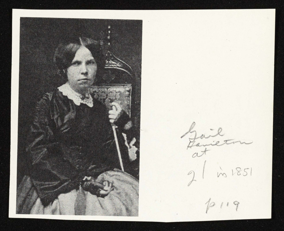 Gail Hamilton at 21 in 1851 - Digital Commonwealth