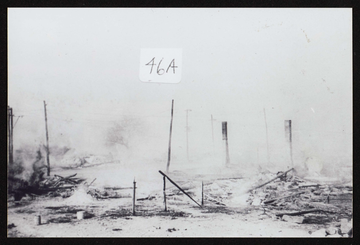 Showing the devastation of the March 1910 fire around Mill and Willow ...