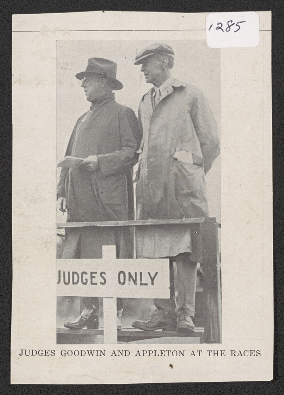 Judges Goodwin and Appleton at the races - Digital Commonwealth