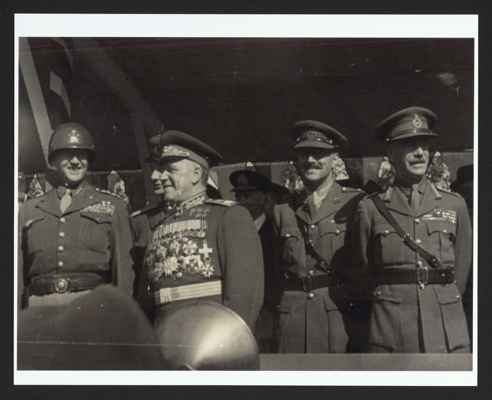 General Patton, Field Marshall Zukkov, General Robertson and aid ...