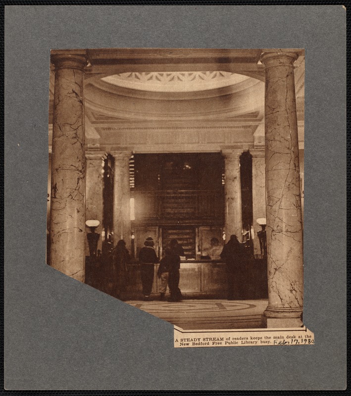 Second floor main desk of New Bedford Free Public Library - Digital ...