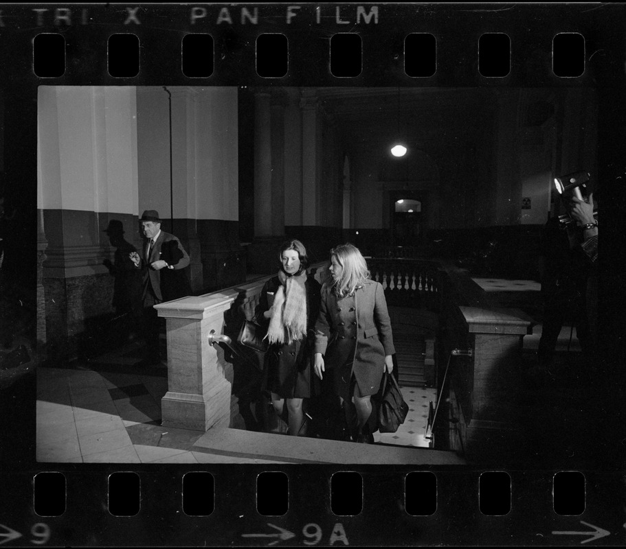 Sara Potter and Susan Brennan walk to their hearing in Suffolk Superior ...