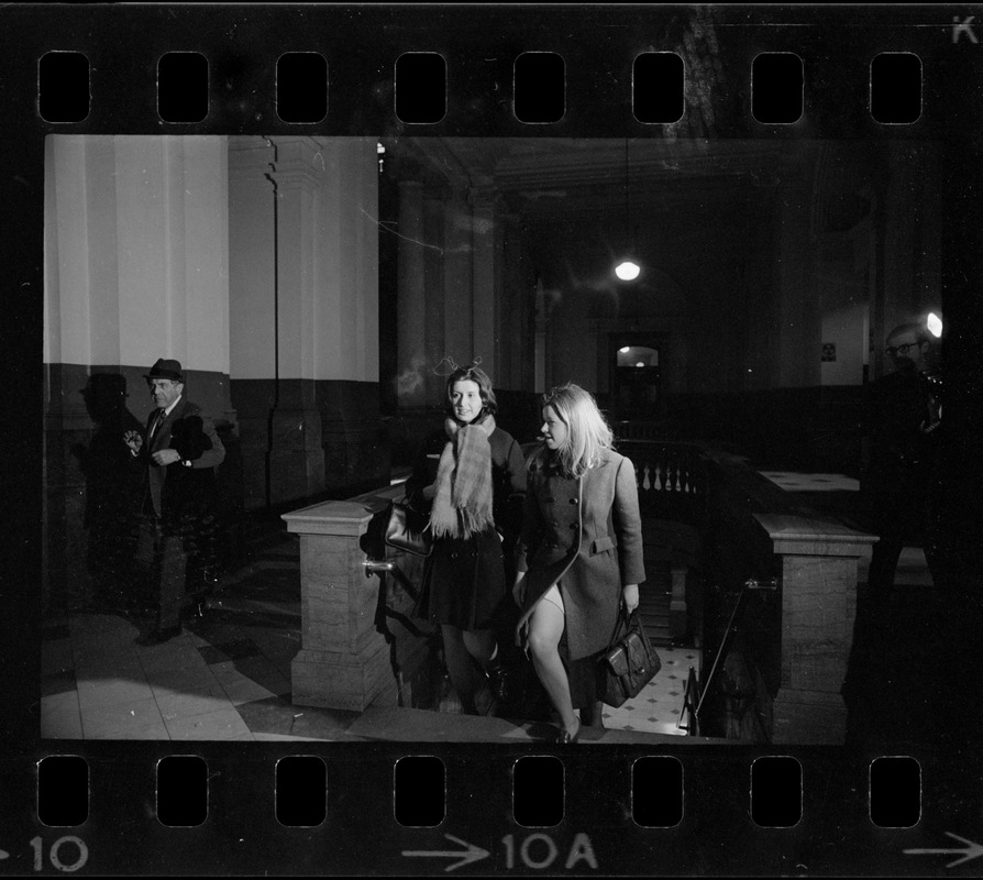 Sara Potter and Susan Brennan walk to their hearing in Suffolk Superior ...