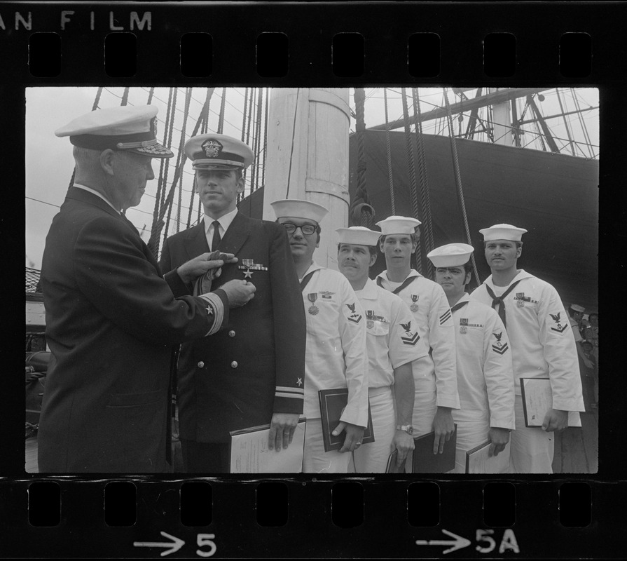 Rear Admiral Joseph C. Wylie, Lt. Donald May, Robert G. Lisi, Charles ...