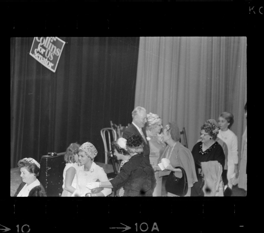 Boston Mayor John Collins campaigning during Democratic Senate primary ...