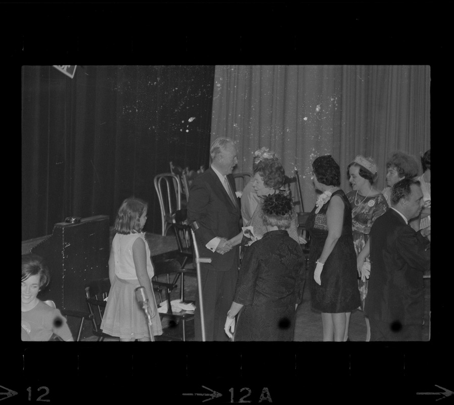 Boston Mayor John Collins campaigning during Democratic Senate primary ...