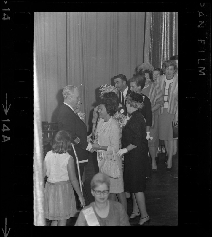 Boston Mayor John Collins campaigning during Democratic Senate primary ...