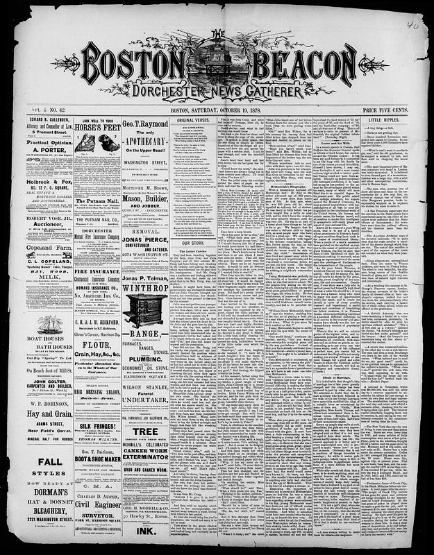 The Boston Beacon and Dorchester News Gatherer, October 19, 1878 ...