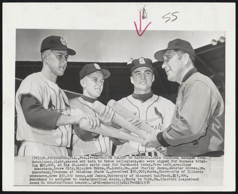 Expensive Talent on Hand- St. Louis Cardinal manager Fred Hutchinson ...