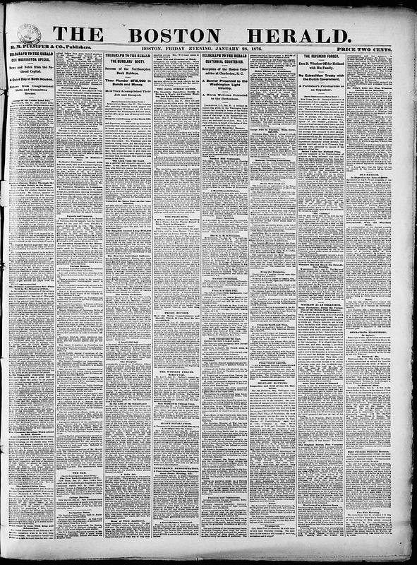 The Boston Herald. January 28, 1876 - Digital Commonwealth