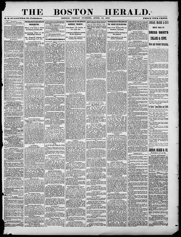 The Boston Herald. April 12, 1878 - Digital Commonwealth