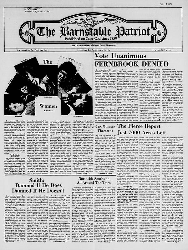 Barnstable Patriot. June 13, 1974 - Digital Commonwealth
