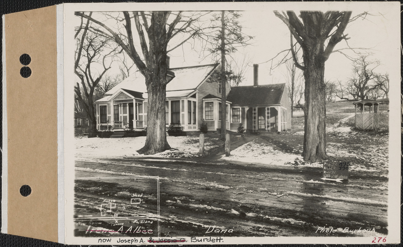 Joseph A. Burdett, house, Dana, Mass., Jan. 18, 1928 : Parcel no. 491 ...