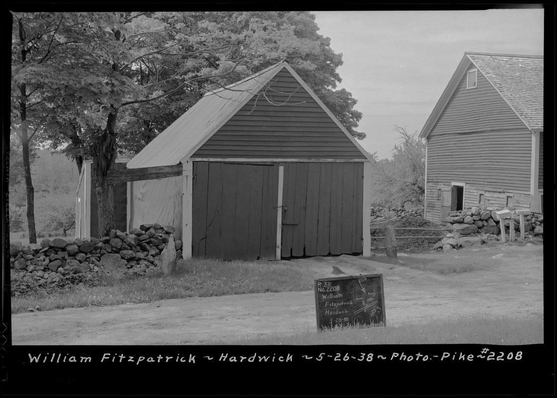 William Fitzpatrick, garage, Hardwick, Mass., May 26, 1938 - Digital ...