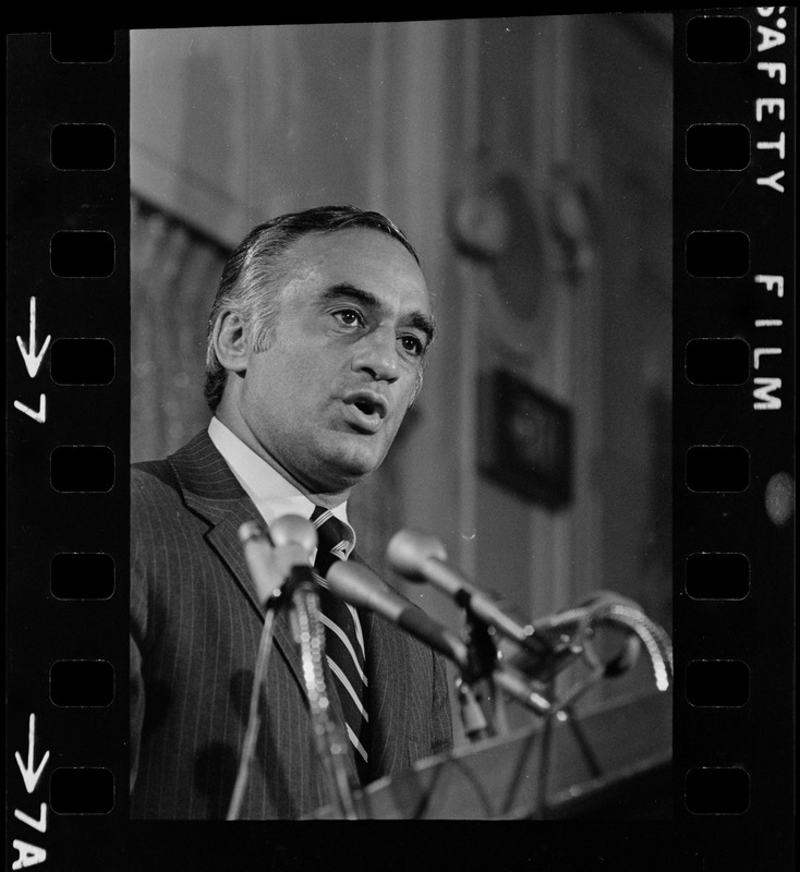 Francis X. Bellotti announcing his candidacy for governor of ...