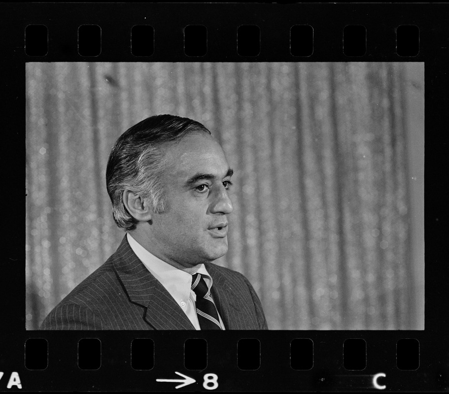 Francis X. Bellotti announcing his candidacy for governor of ...