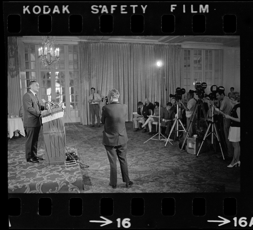 Francis X. Bellotti announcing his candidacy for governor of ...