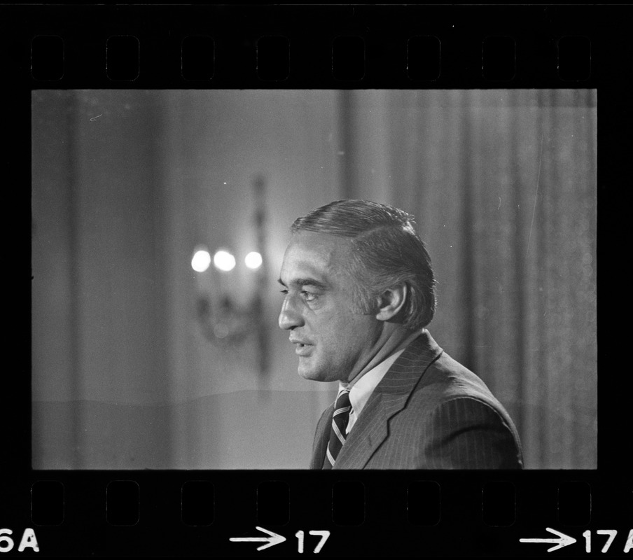 Francis X. Bellotti announcing his candidacy for governor of ...