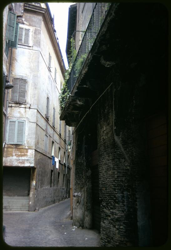 Narrow street or alley, Rome, Italy - Digital Commonwealth