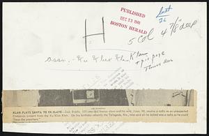 Klan Plays Santa to Ex-Slave-Jack Riddle, 107-year-old former slave and ...