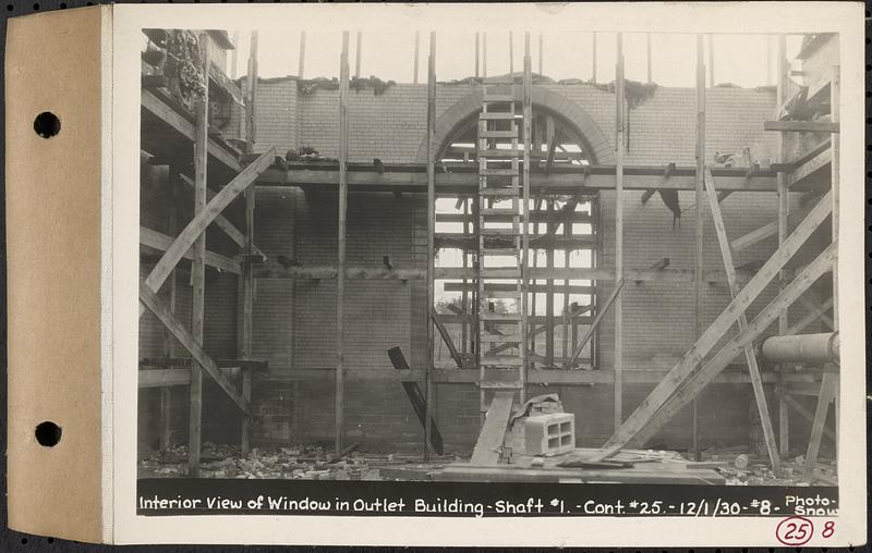 Contract No. 25,Superstructure, Wachusett Outlet Works Building, Shaft ...