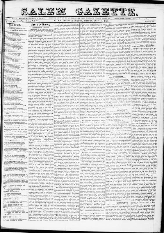 The Salem Gazette. July 24, 1829 - Digital Commonwealth