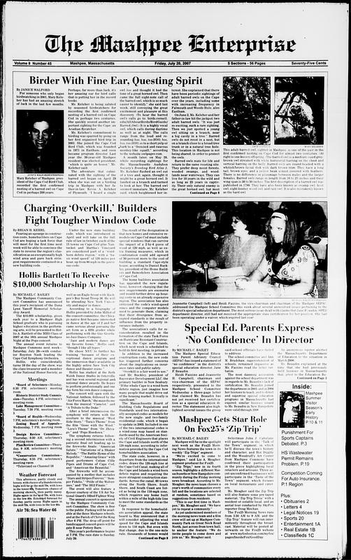 The Mashpee Enterprise. July 20, 2007 - Digital Commonwealth
