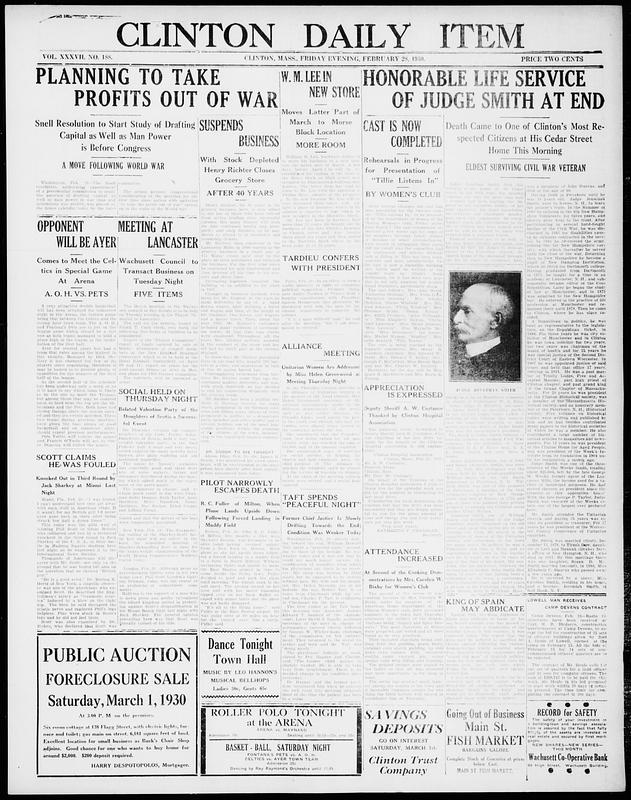 Clinton Daily Item. February 28, 1930 - Digital Commonwealth