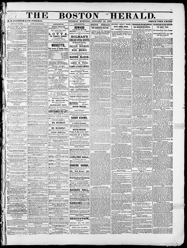 The Boston Herald. January 12, 1875 - Digital Commonwealth