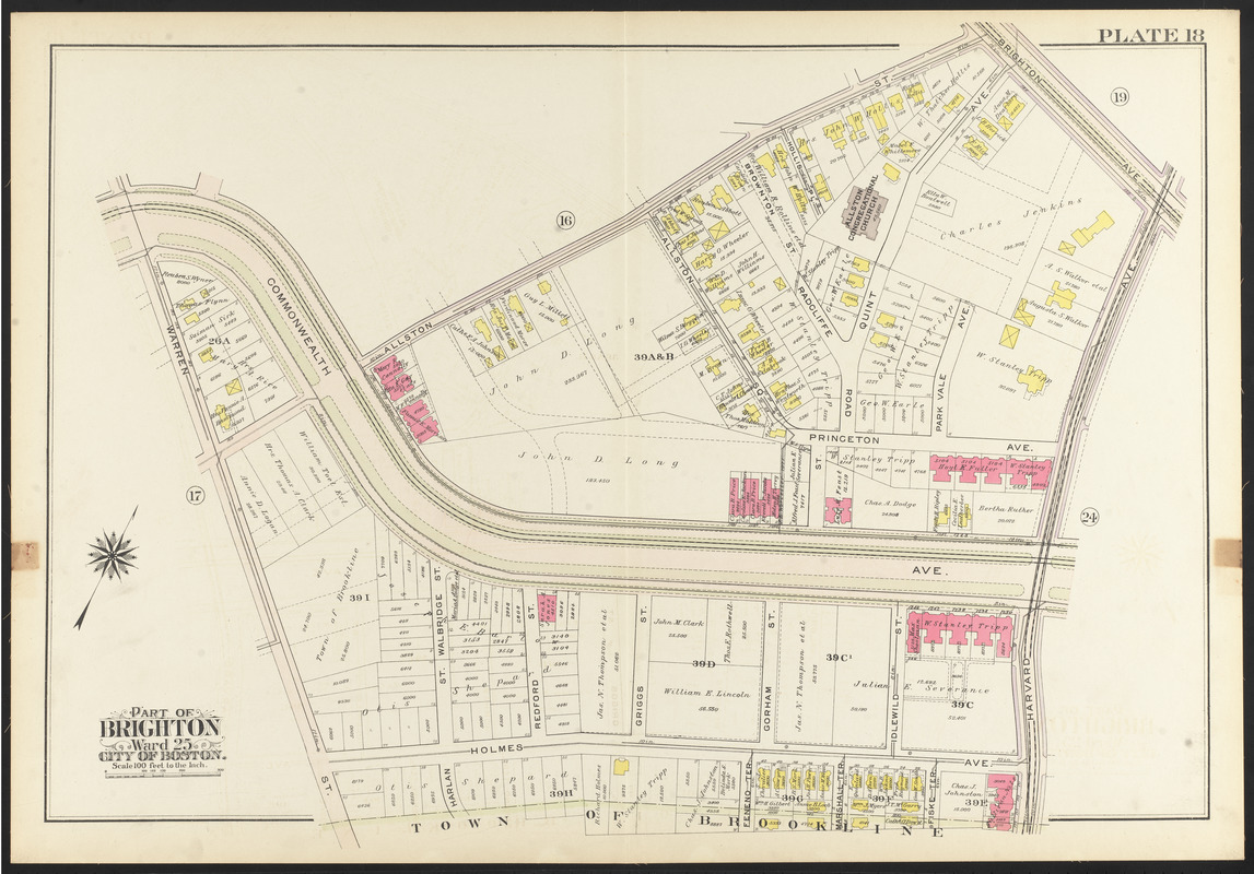 Atlas of the city of Boston, ward 25, Brighton - Digital Commonwealth