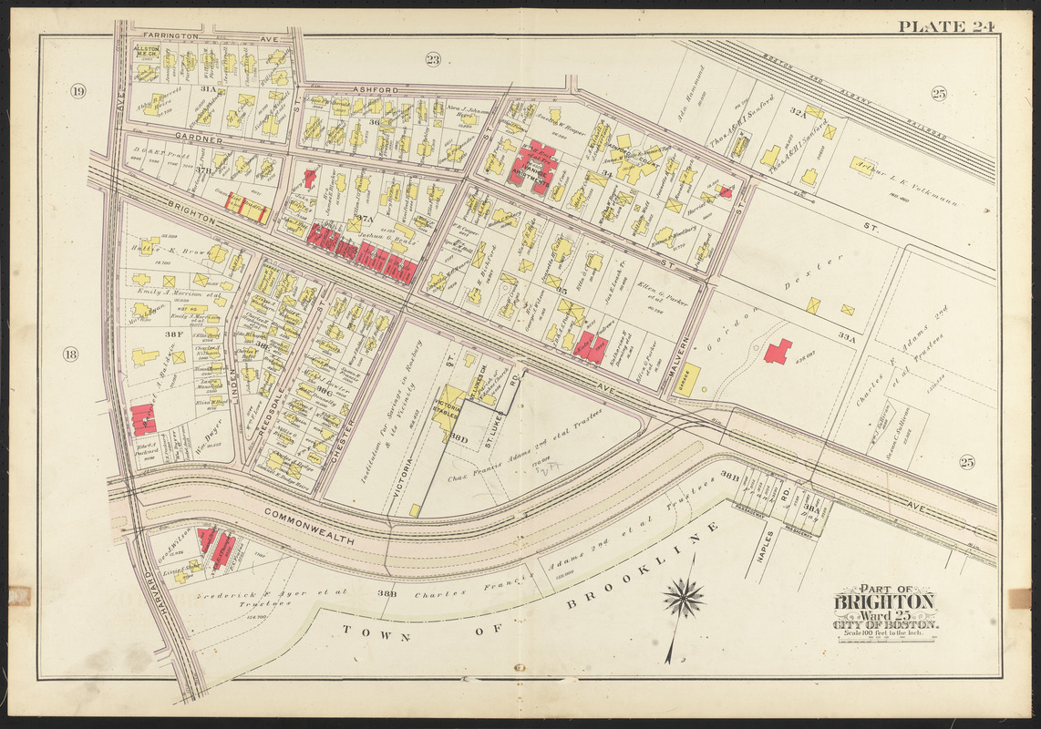 Atlas of the city of Boston, ward 25, Brighton - Norman B. Leventhal ...